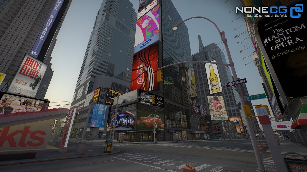 3D NYC Times Square & Broadway