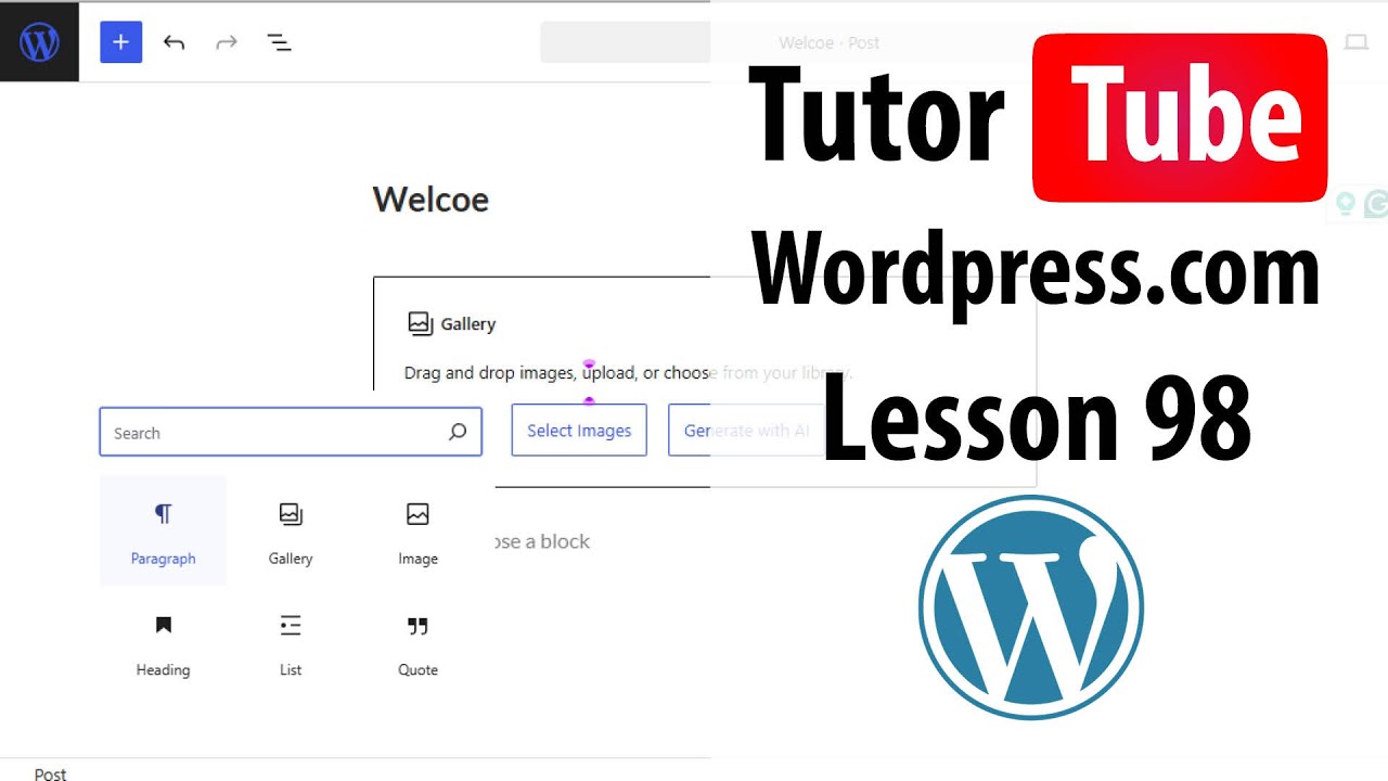 Wordpress.com - Lesson 98 - Next Post and Previous Post Block