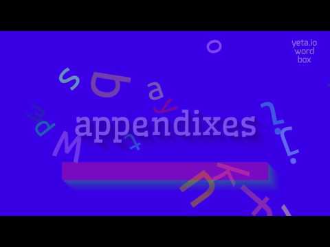 How to say "appendixes"! (High Quality Voices)