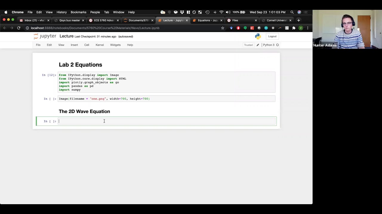 #10: Introducing 2D Wave Equation (1/2)