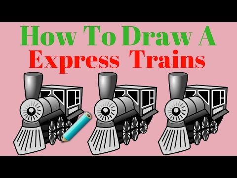 How To Draw A Express Trains | How To Draw A Express Trains For Kids ...