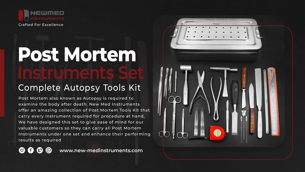 Post Mortem Instruments Set | Complete Autopsy Tools Kit by New Med Instruments 🔬