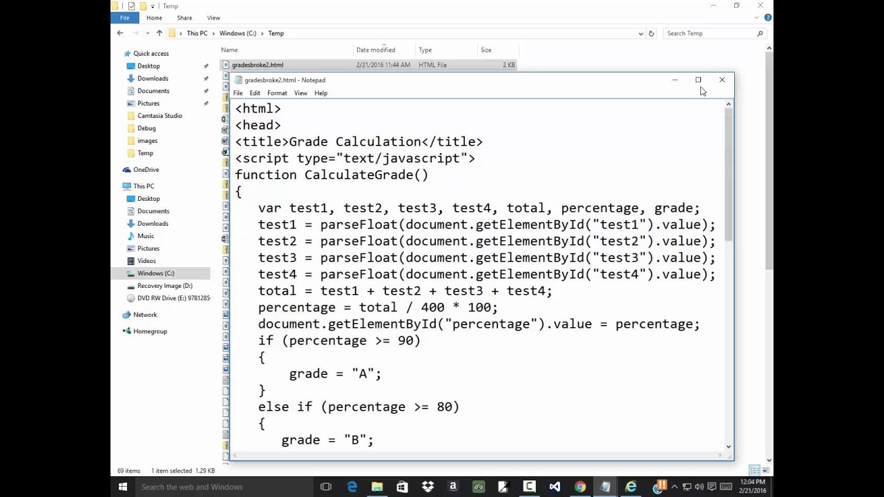 Introduction to Computer Science - Debugging WebPages - Internet Explorer 11