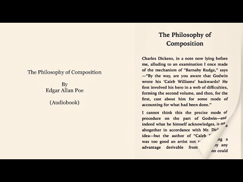 (Audiobook) The Philosophy of Composition by Edgar Allan Poe, ft. his Process of Writing The Raven