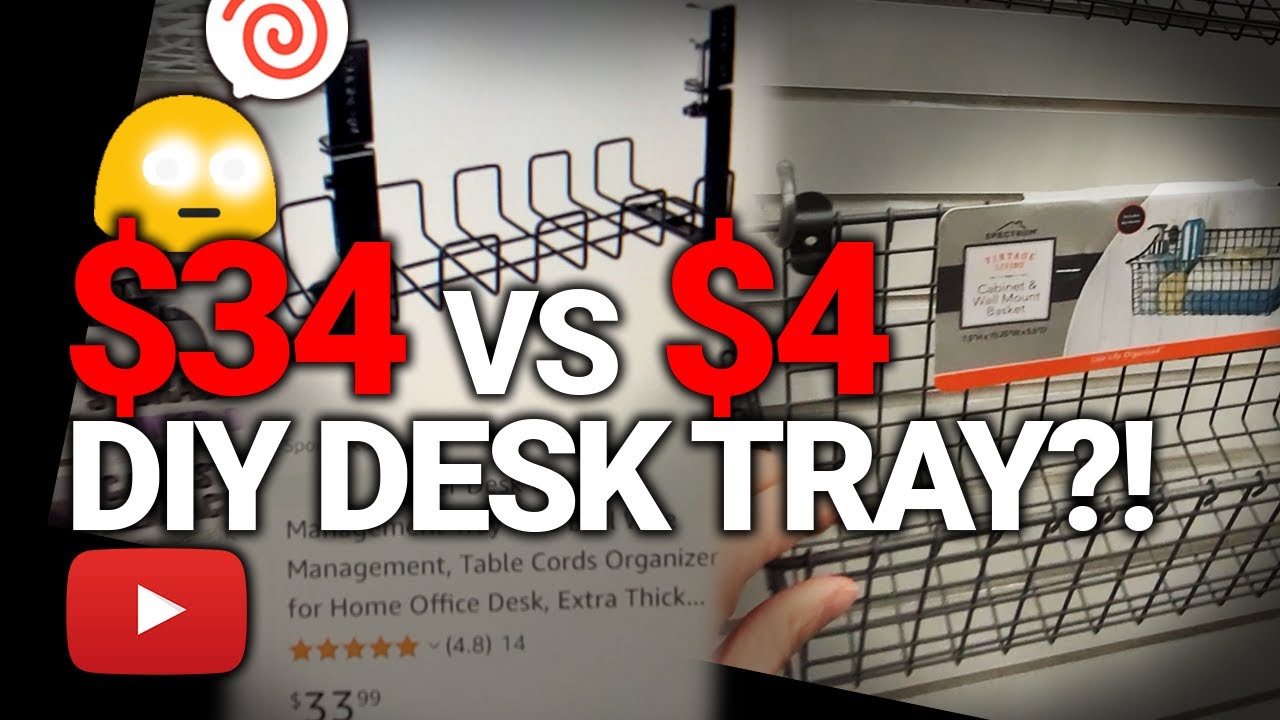 $34 vs $4 DIY DESK TRAY! You be the judge! Save your soul from overpaying with this simple tip
