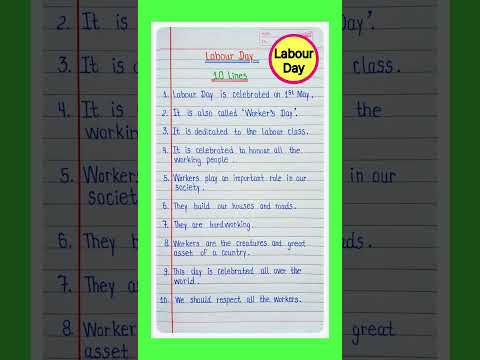 10 lines essay on Labour day | Essay on Labour day in English | Labour day essay in English