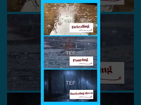 Rain Vocabulary | Drizzling, Pouring, Bucketing Down