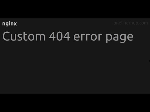 Custom 404 error page