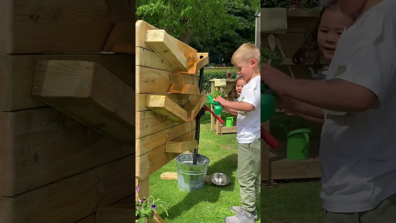 Outdoor Learning - Water Wall #outdoorplay