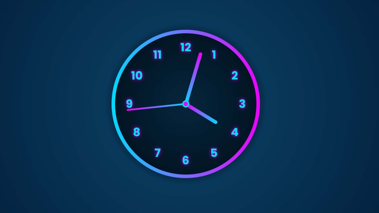 Analog Clock HTML CSS Javascript Dark Mode