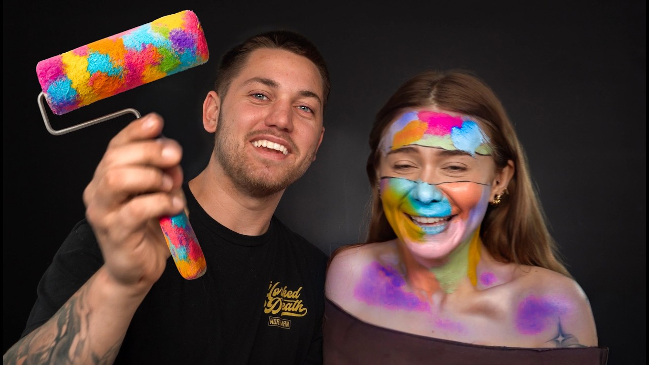 BOYFRIEND does my MAKEUP *creative*