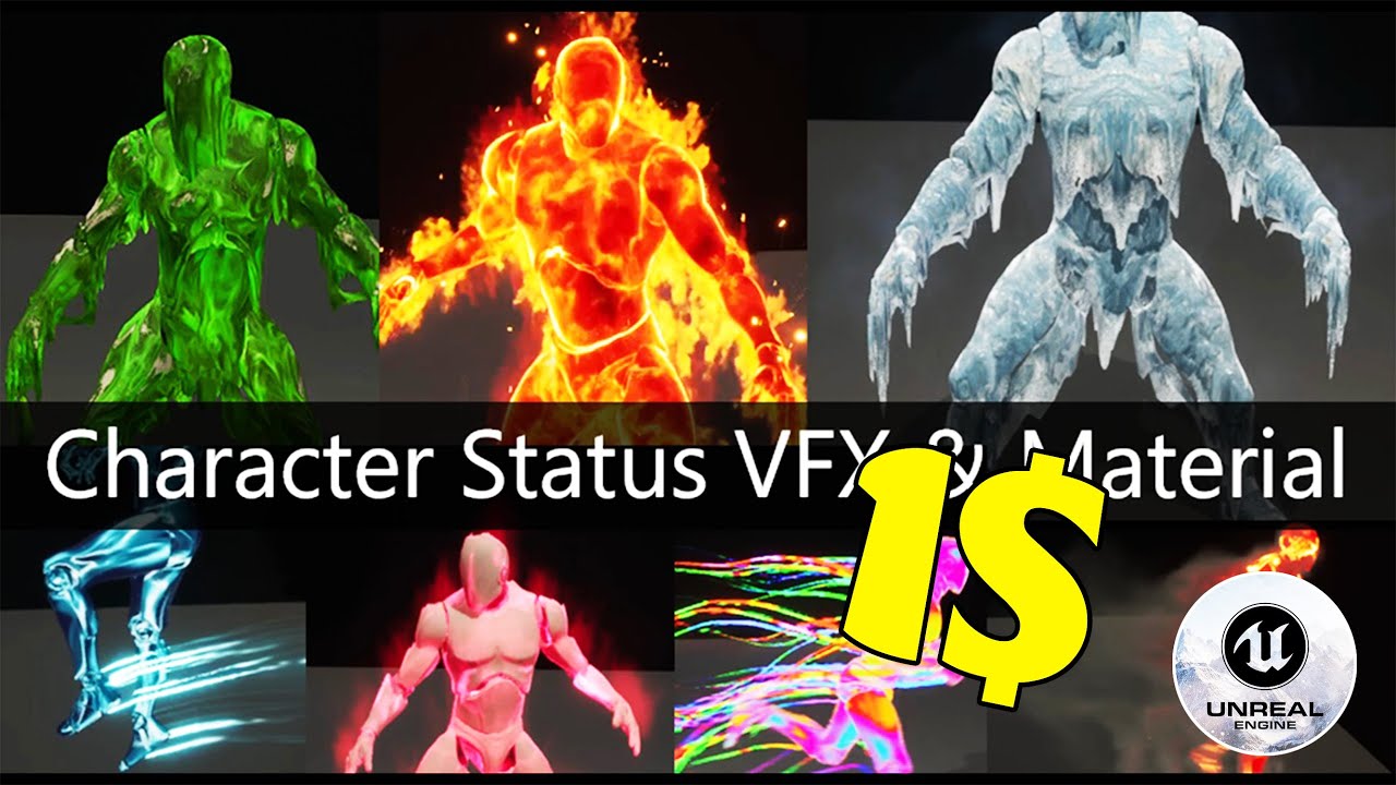 Character VFX Material Vfx Visual Effects - Unreal Engine 3D Free Assets