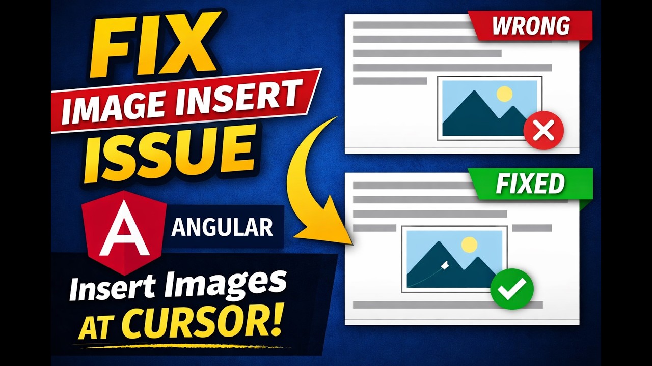 Angular ngx-editor Image Upload Issue Fix | Insert Image at Cursor PositionAngular