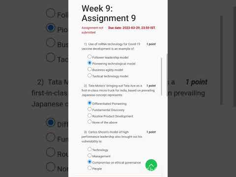 Leadership for India NPTEL course Answers - Week 9 Assignment 9 #youtube #answers #shorts #study