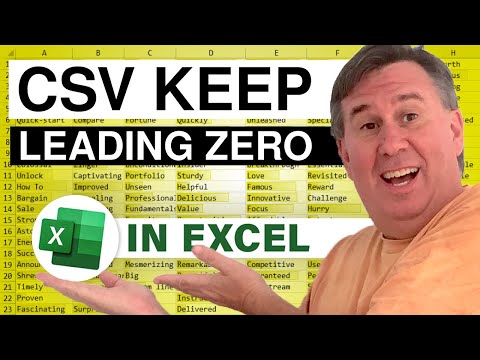 Excel - Keep Your Leading Zeroes In Excel When Opening A CSV - Episode 2502