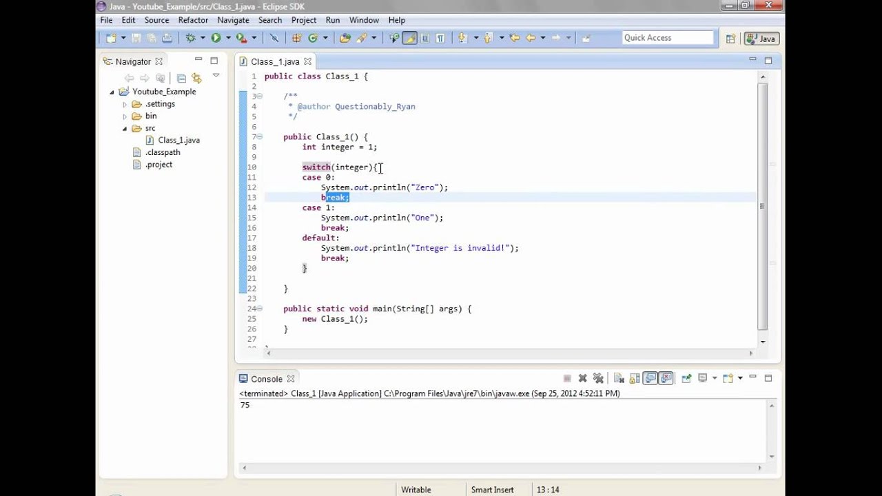 Java Novice Tutorial - Ep. 2 - Switch/Case Statements & Input