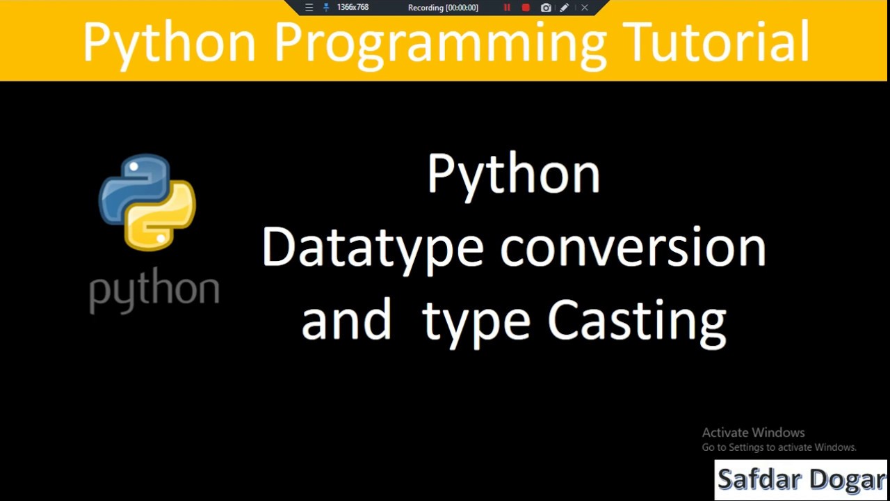 Datatype Conversion and  Type Casting in Python 3 | Python Tutorial for Beginners