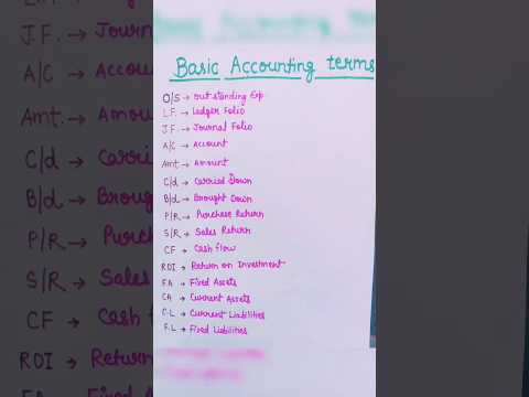 Basic accounting terms full form (part-2)#commerce#shortvideo#handwrittennotes#penpencilclasses