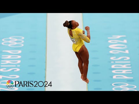 Brazil's Rebeca Andrade AMAZES on vault in women's all-around final | Paris Olympics | NBC Sports