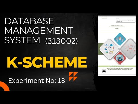 DBMS MSBTE Manual Solution || EXPERIMENT NO: 18 || DMS manual answer K Scheme || Database Manual