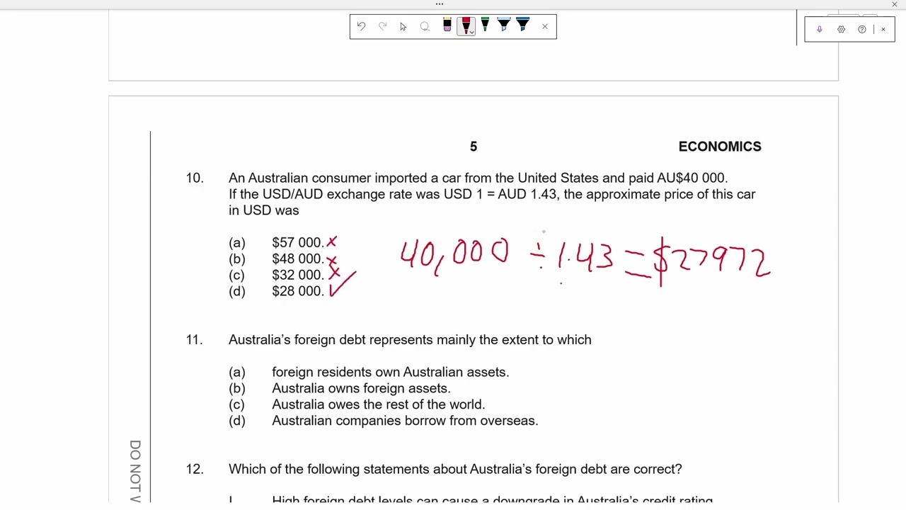 2022 WACE ATAR Economics Exam | Full Walkthrough