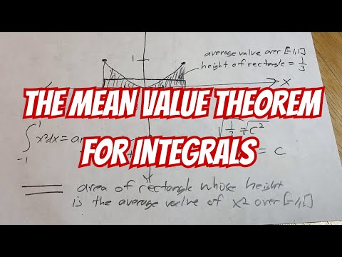 The Mean Value Theorem for Integrals & The Average Value of a Function