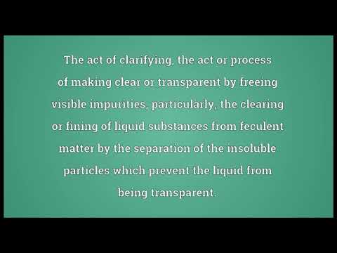 Clarification Meaning