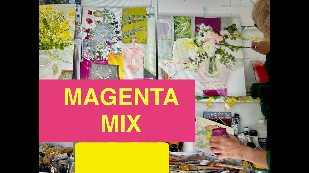 Painting with Magenta and exploring colour combinations
