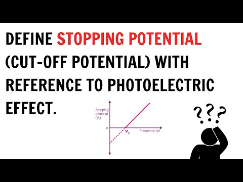 Define stopping potential (cut off potential) with reference to photoelectric effect | QnA Explained