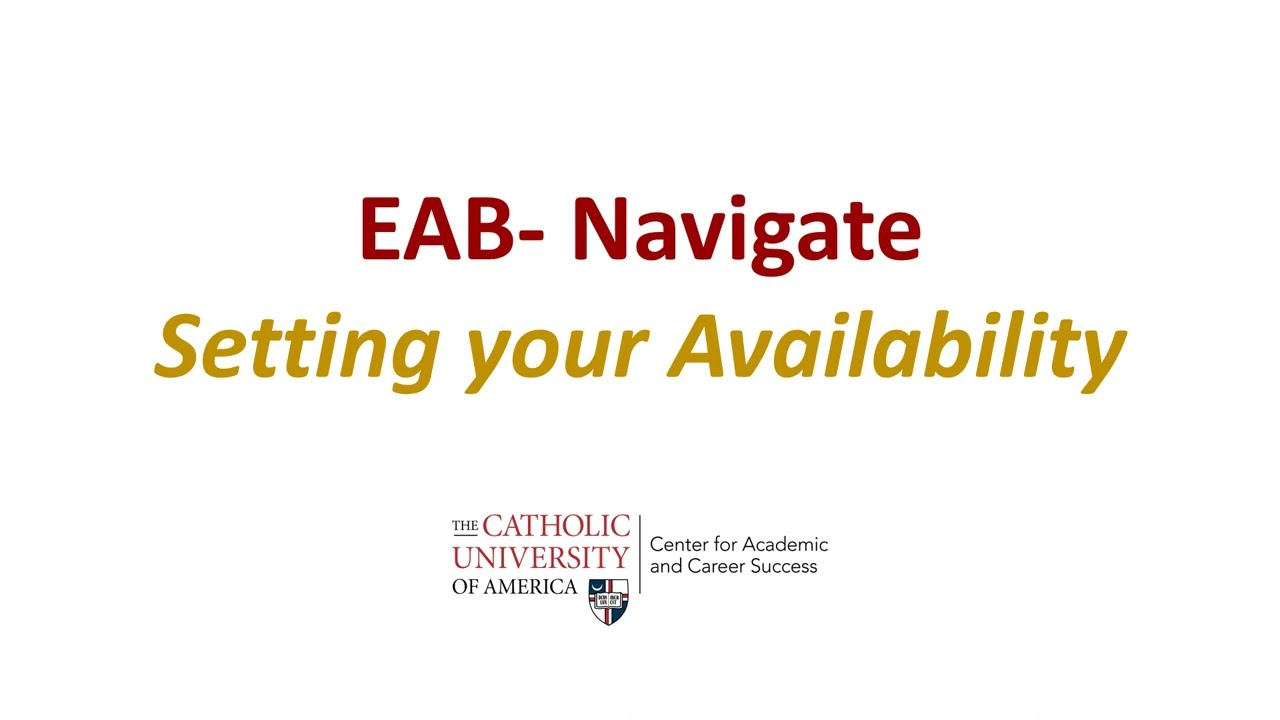 EAB Navigate: Setting Your Availability