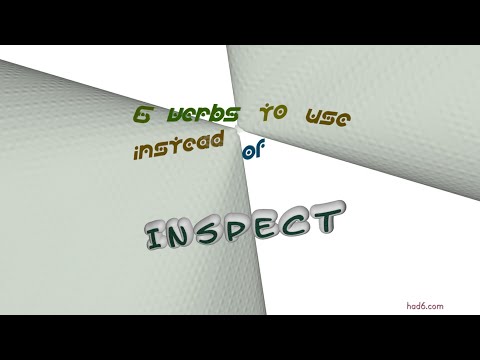 inspect - 9 verbs synonym to inspect (sentence examples)
