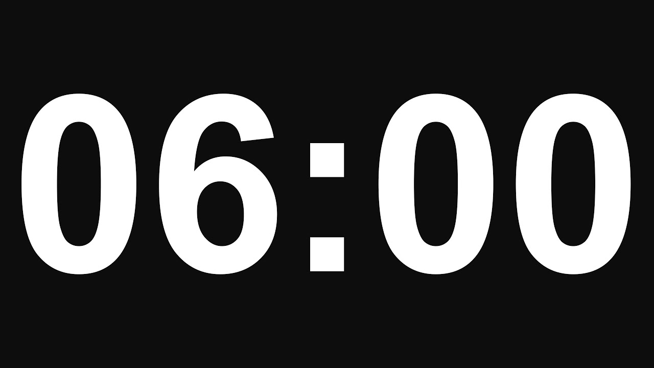 6 Minute Timer - No Alarm - 8K