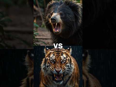 Tiger vs Sloth Bear... and 4 More Savage Battles! #shorts #animals