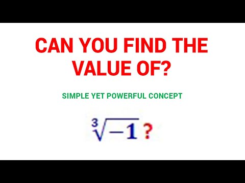 Cube Root Of -1 || How To Find The Roots Of Cube