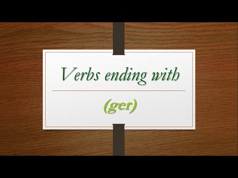 Class 5 (verbs ending with "ger") - {evaluation 2}