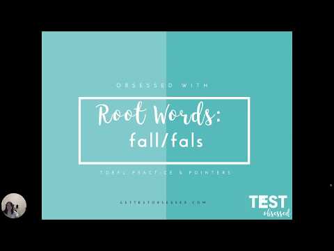 Two Minute TOEFL Series Episode 8 Root Word: Fall/Fals