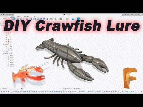 🎣 Crawfish Mold・ STL File for 3D printing・Cults