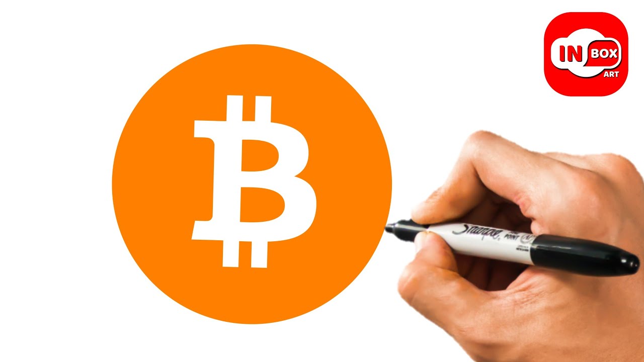 How to draw a Bitcoin Logo Easy | Step by step tutorial
