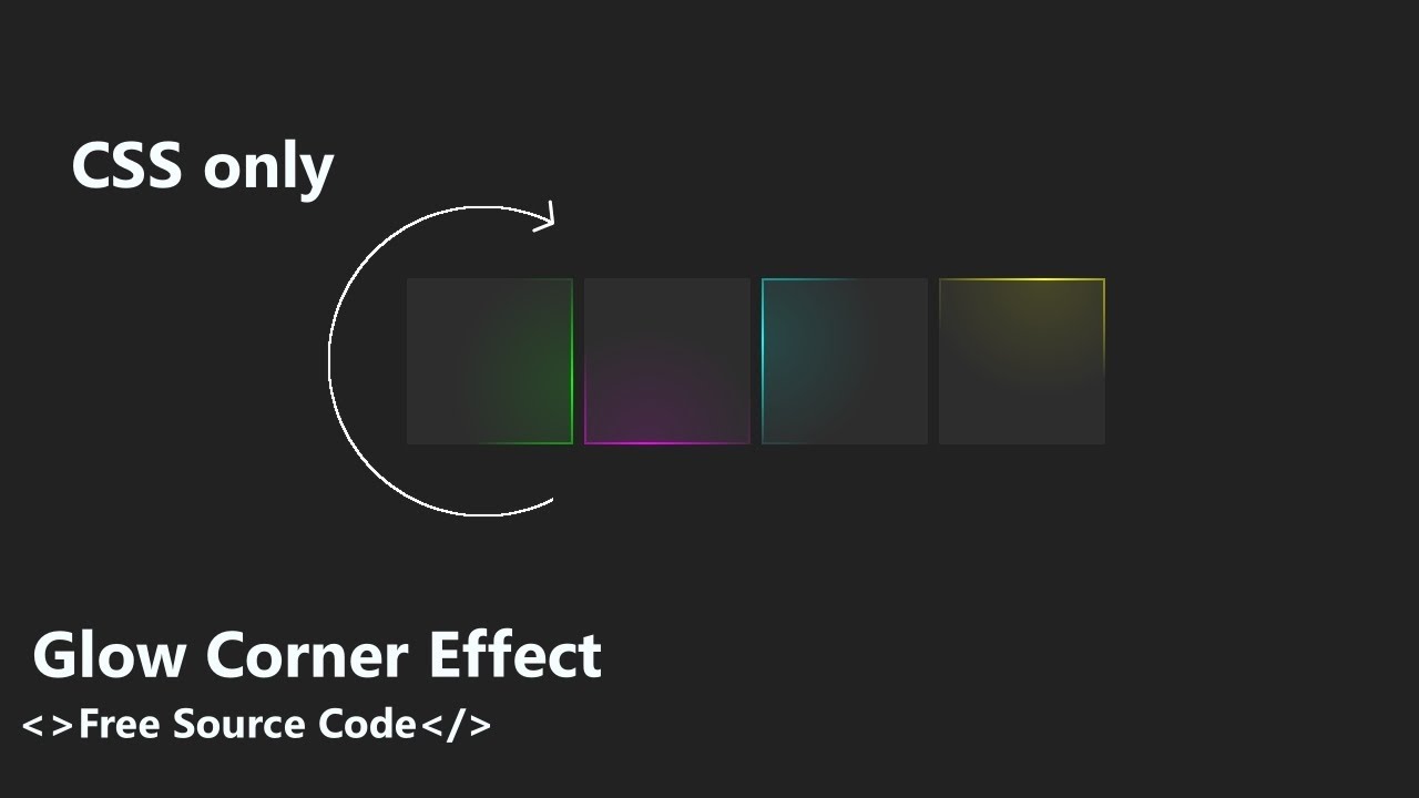 Box Corner Glow Effect HTML CSS tutorial || Web Design @rayen-code