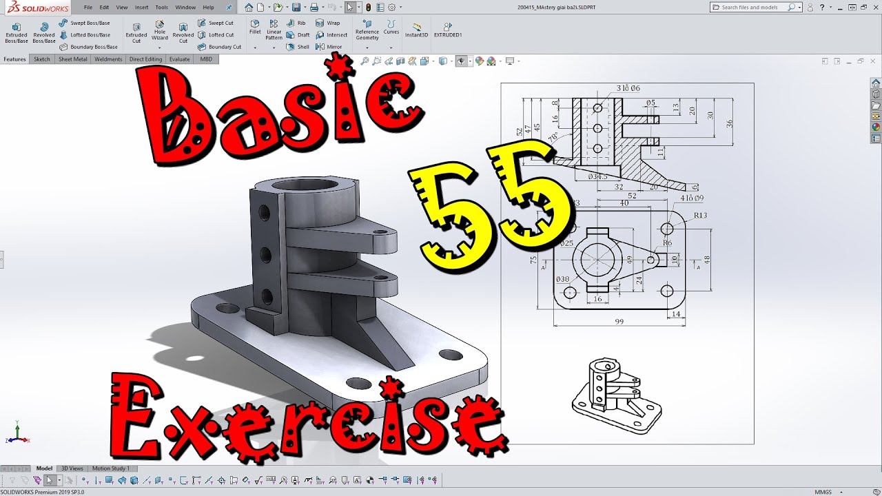 [Tutorial] SOLIDWORKS Basic Exercise 55