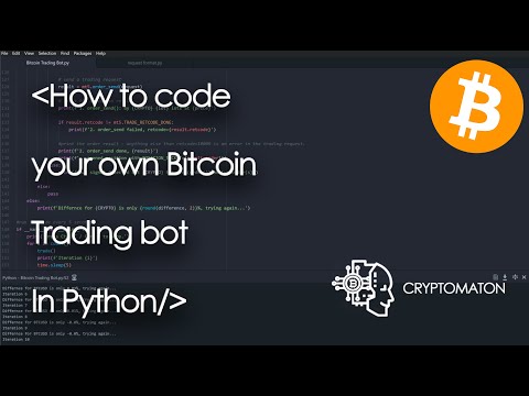 How to code a bitcoin trading bot in Python