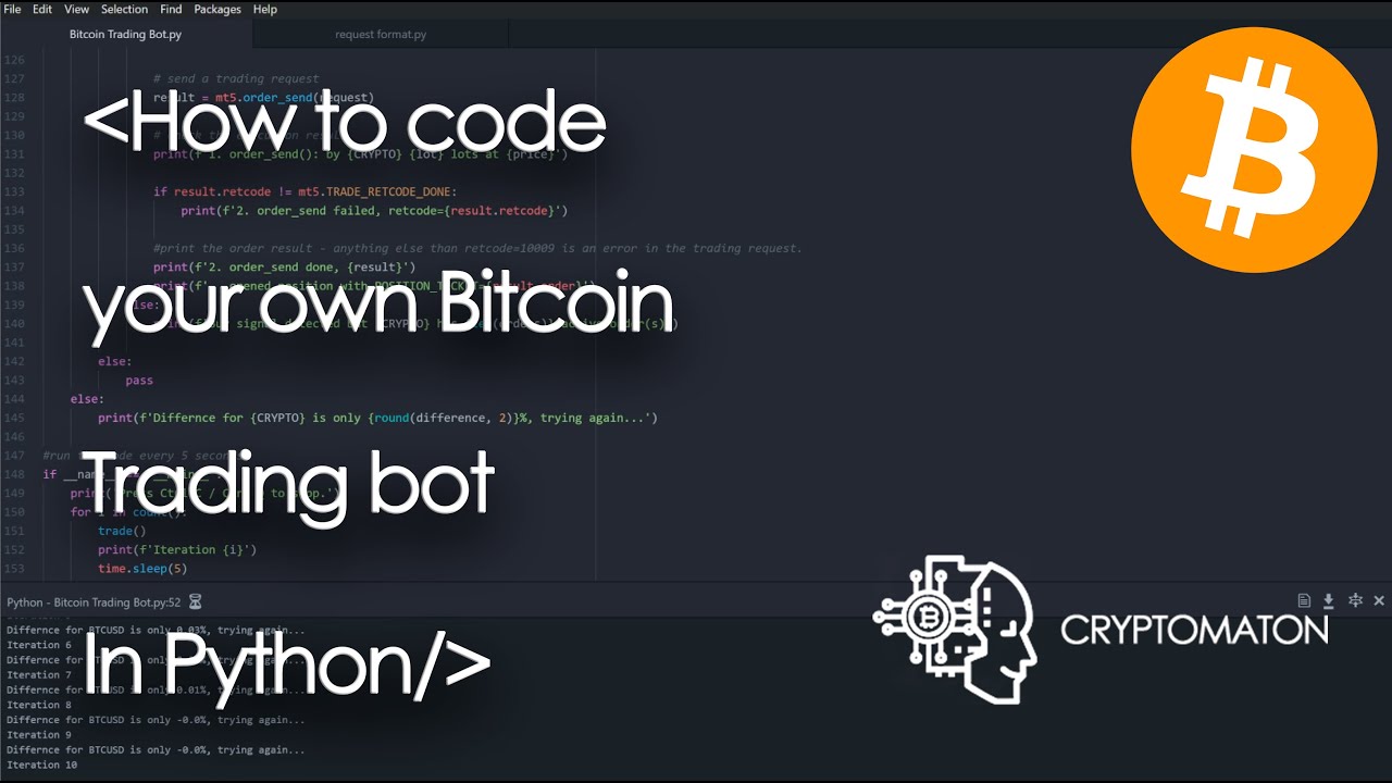 How to code a bitcoin trading bot in Python