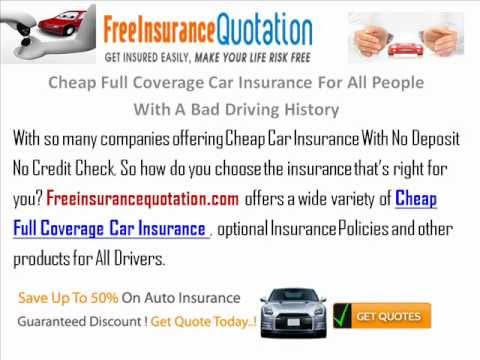 Cheap Full Coverage Car Insurance For All People With A Bad Driving History