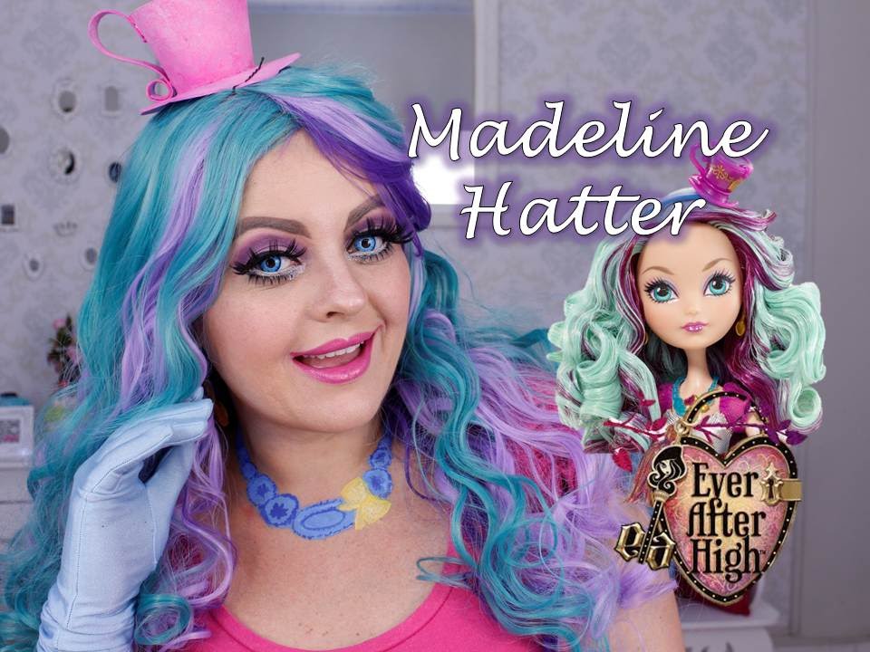 EVER AFTER HIGH MADELINE HATTER MAKEUP TUTORIAL - MAQUIAGEM ARTÍSTICA
