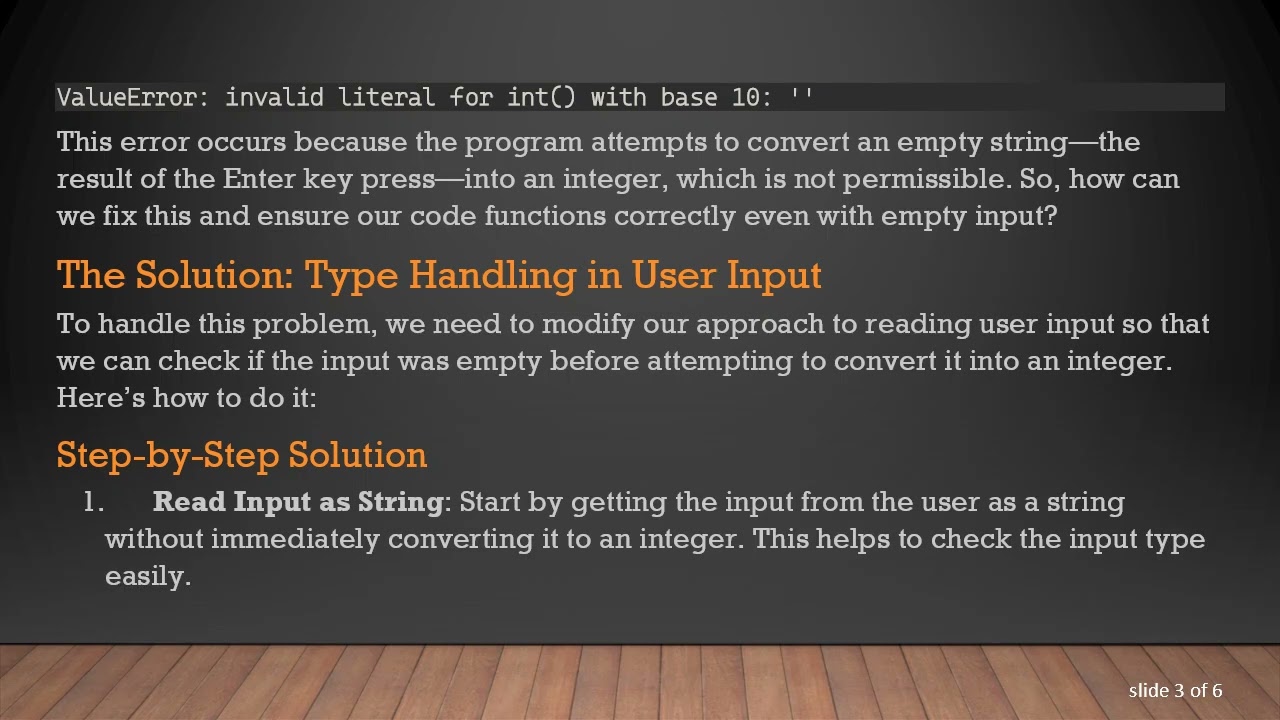Solving the ValueError in Python: How to Handle Empty Input with Ease