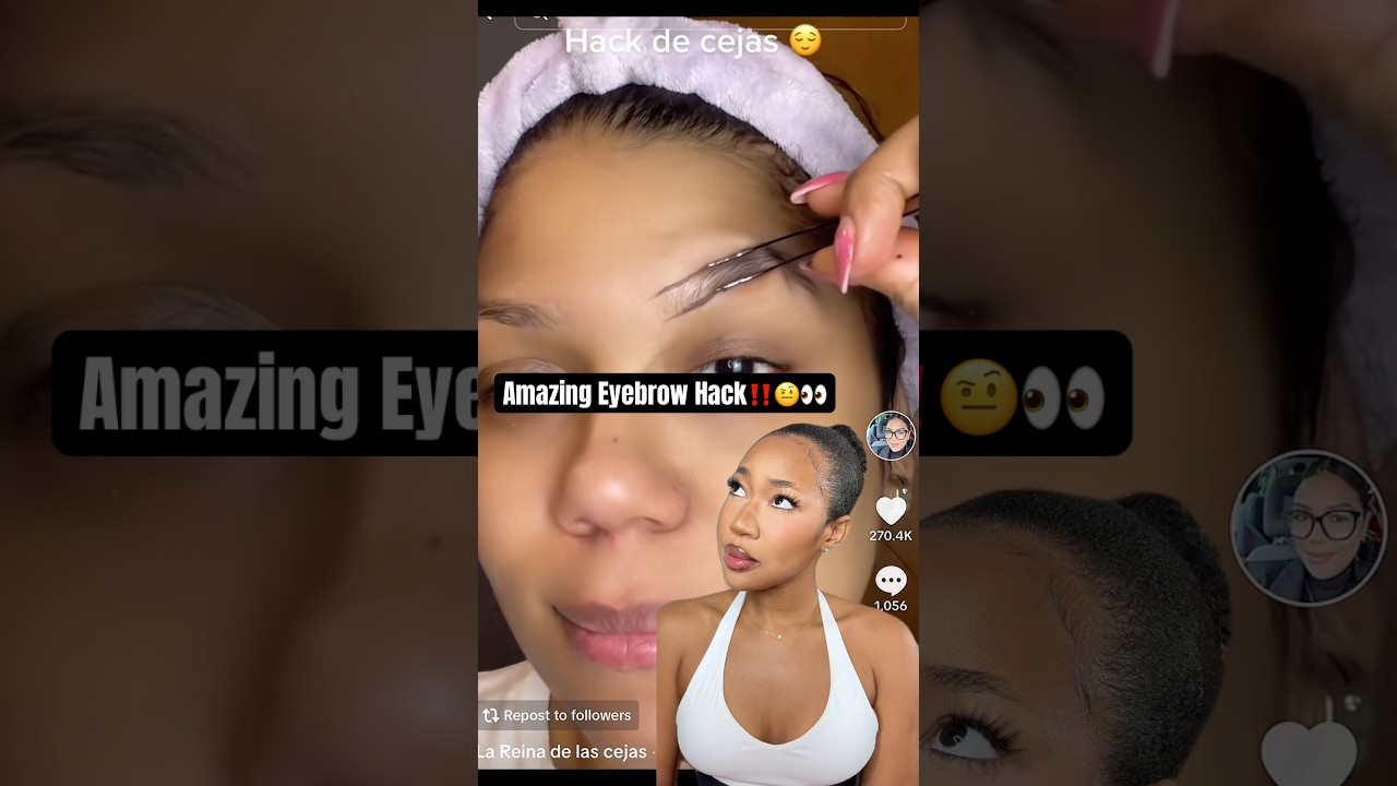 AMAZING EYEBROW HACK ‼️🤨👀 yay or nay⁉️👀 #eyebrows #makeuptutorial #makeuphacks