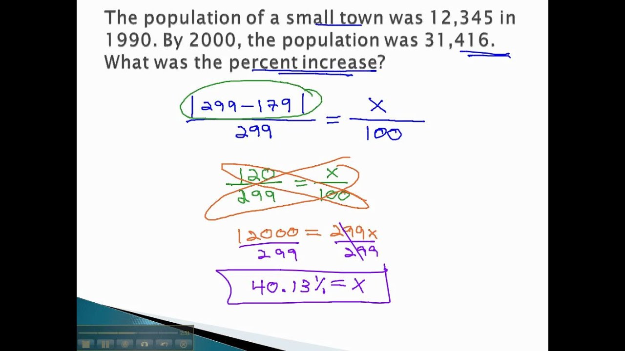 Percents and Proportions - Percent Increase/Decrease