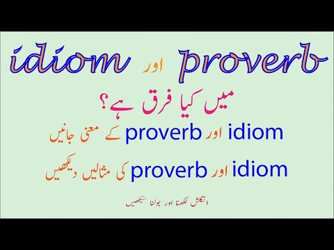 Difference between idiom and proverb in Urdu | idiom meaning in Urdu | proverb meaning in Urdu