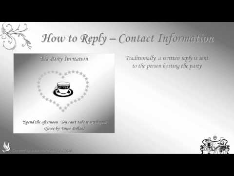 Tea Party Invitation Wording