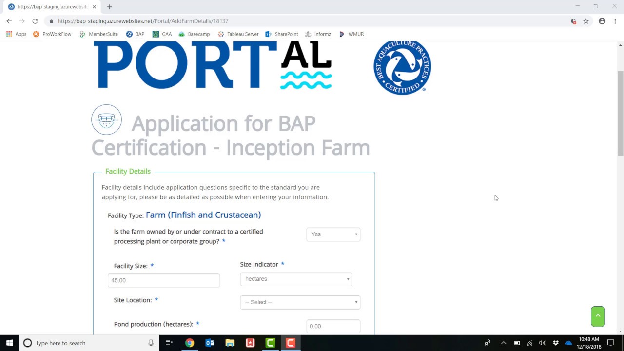 BAP Farm Application Tutorial